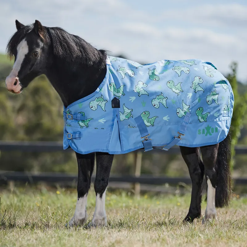 Saxon Pony 600D 0g Standard Neck Turnout Rug - Dinosaur Print