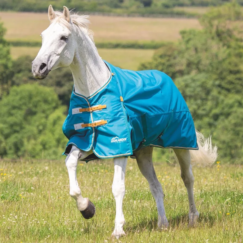 Shires Highlander Original 0g Standard Neck Turnout Rug - Teal