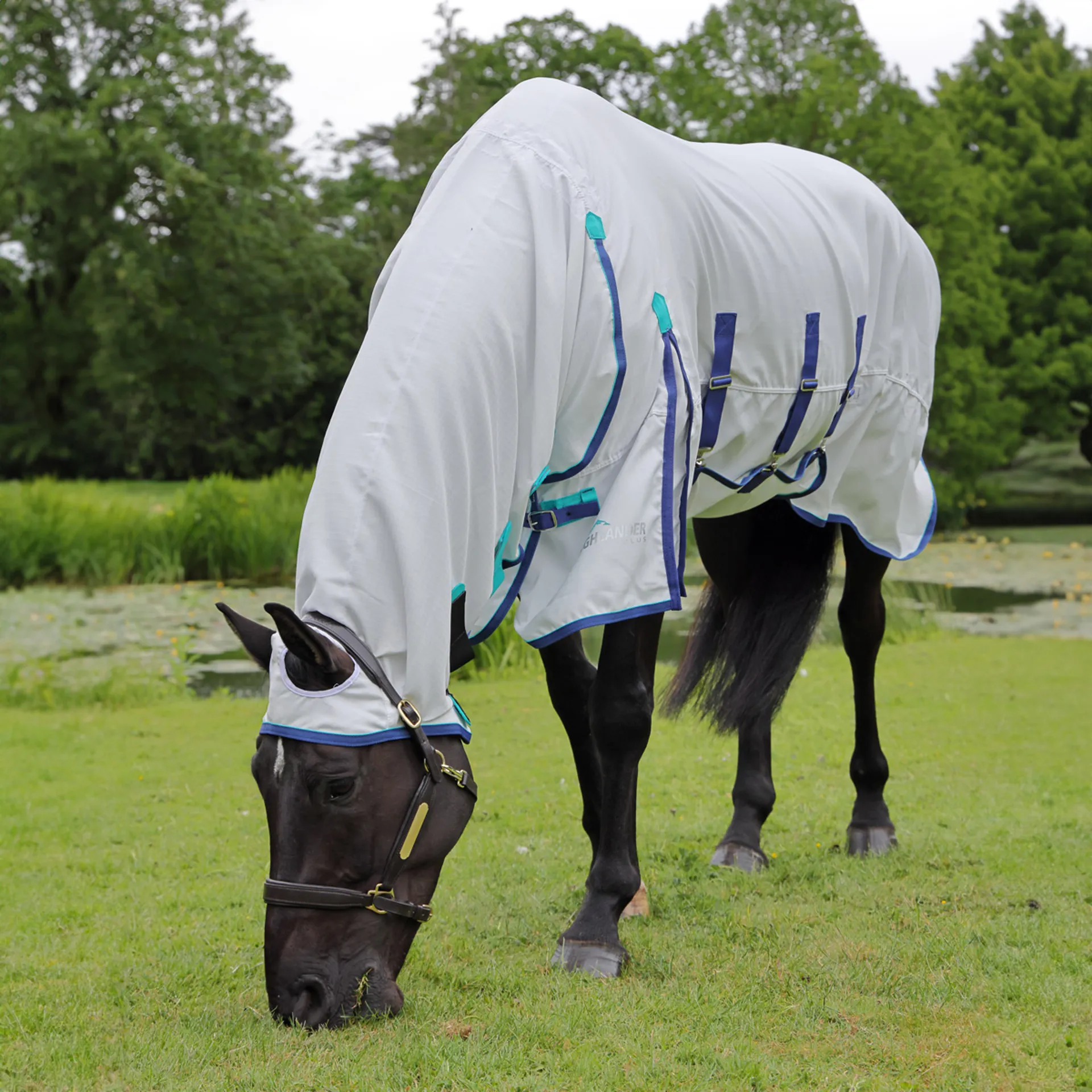 Shires Highlander Plus Sweet-Itch Combo Fly Rug - White