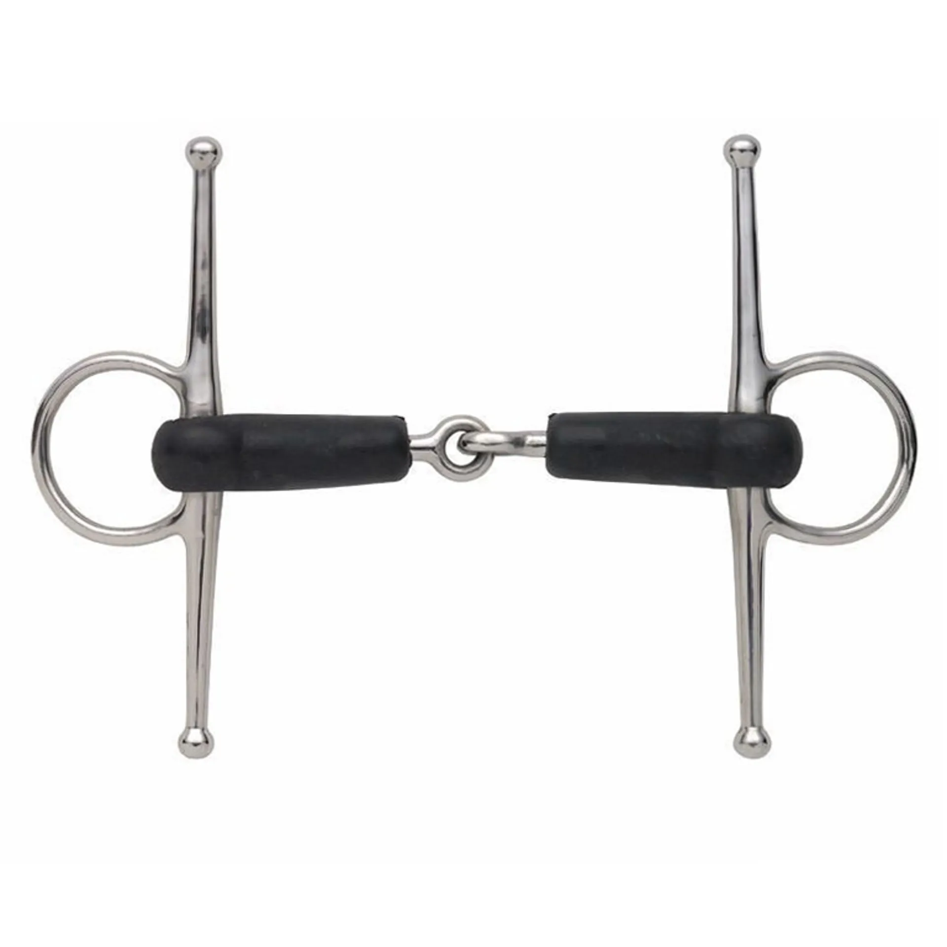 Shires Full Cheek Single Jointed Rubber Coated Snaffle Bit