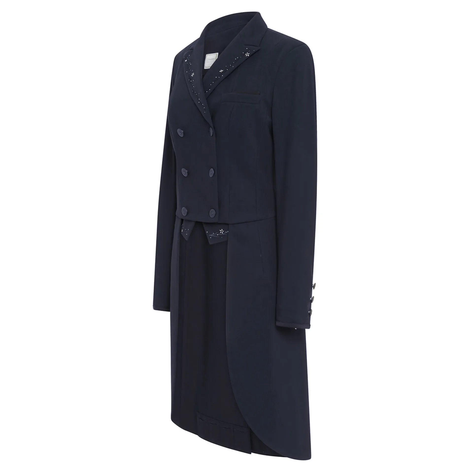 Samshield Frac Flower Jewellery Ladies Dressage Tails - Navy