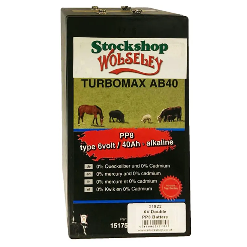 Stockshop 6V Double PP8 Dry Fencing Battery