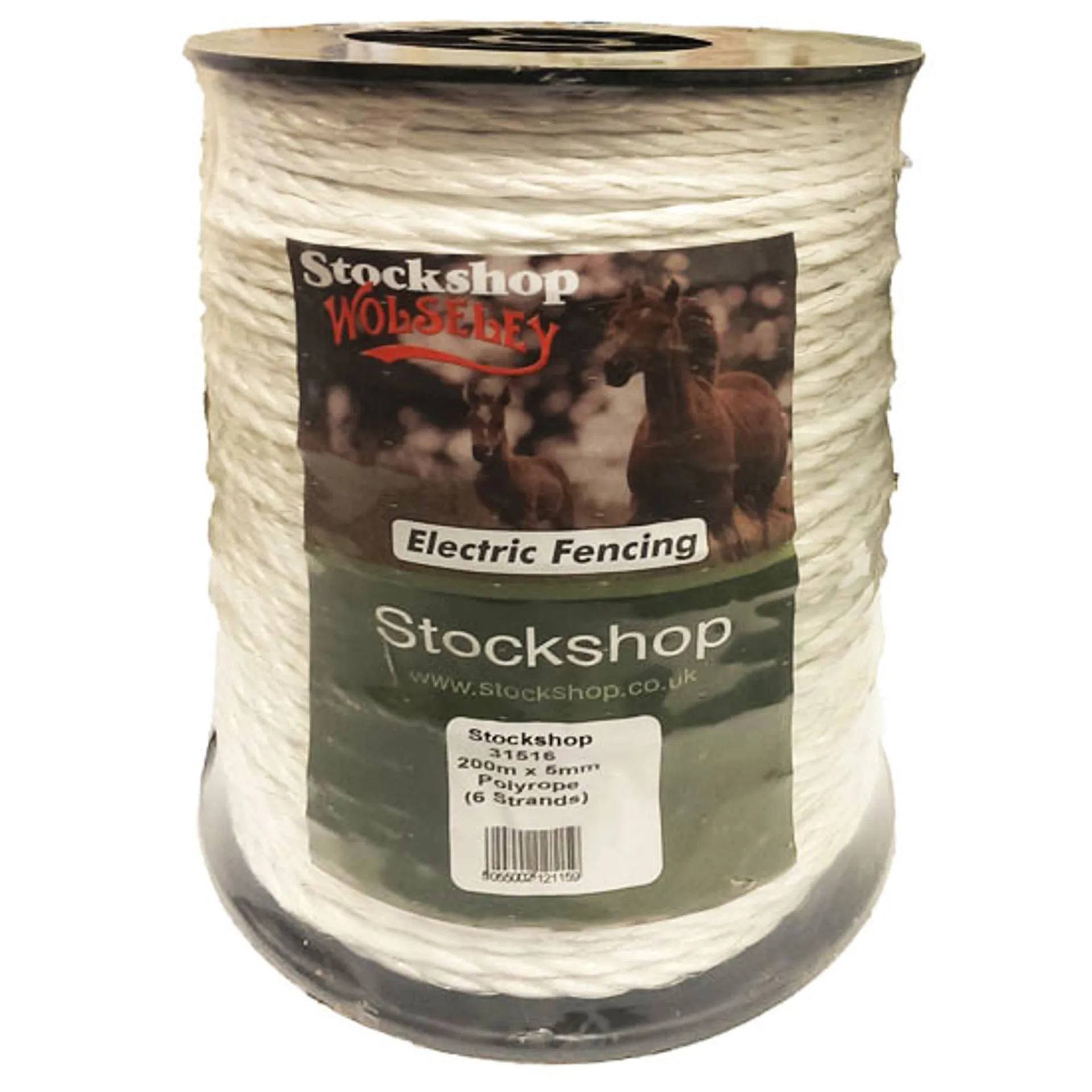 Stockshop Polyrope Electric Fencing Rope 200m - White