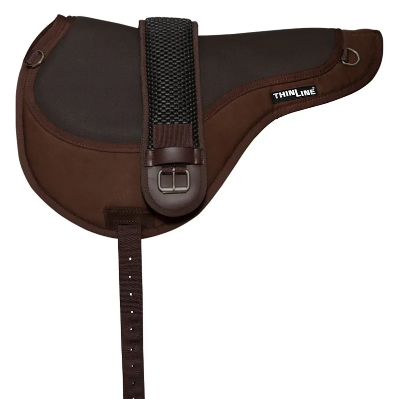 ThinLine Comfort Bareback Saddle Pad With Girth - Dark Brown