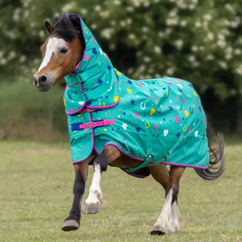 Tikaboo 200g Combo Neck Turnout Rug - Sun Shetland