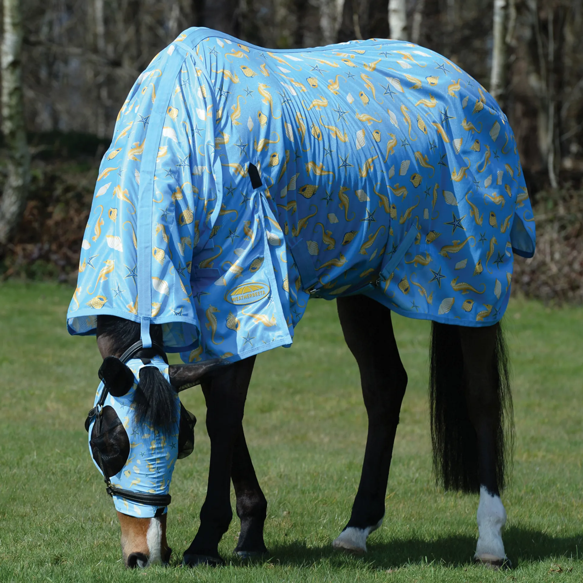 WeatherBeeta ComFiTec Essential Mesh II Combo Fly Rug - Seahorse