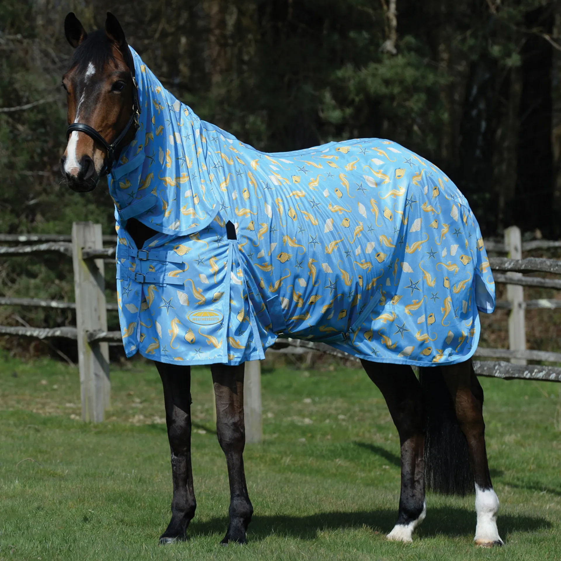 WeatherBeeta ComFiTec Essential Mesh II Combo Fly Rug - Seahorse