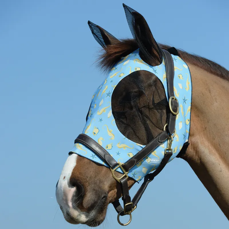 WeatherBeeta Deluxe Stretch Bug Eye Saver Fly Mask - Seahorse