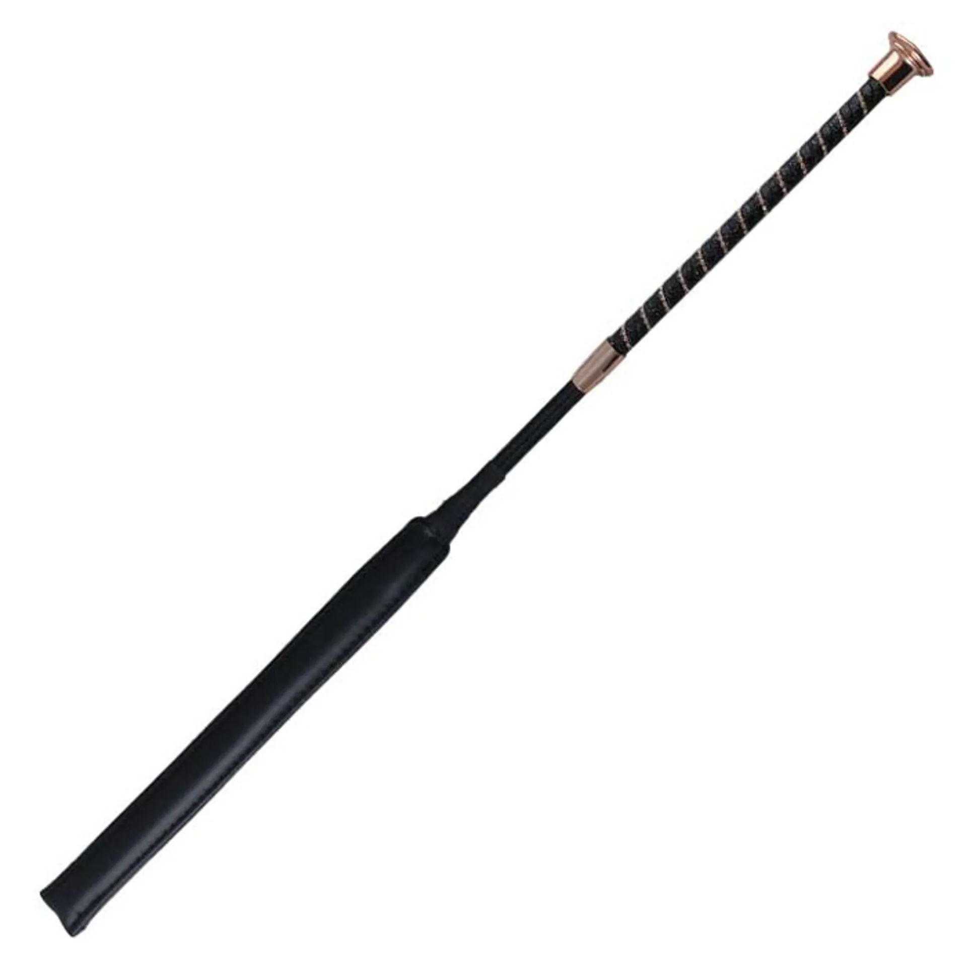 Woof Wear Twisted Crystal Jump Baton - Black/Rose Gold