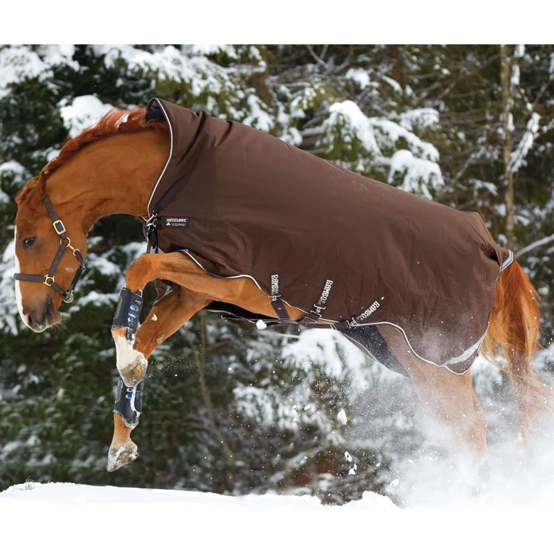 Rambo Wug Vari-Layer 450g High Neck Turnout Rug - Chocolate/Cream