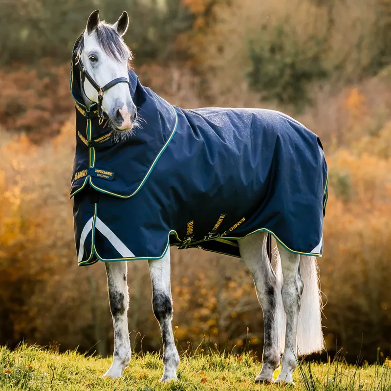 Rambo Duo Force 2.0 100g Turnout Rug with 2 Eco Liners - Navy