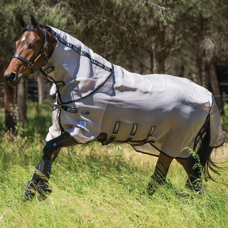 Rambo Fly Buster Vamoose Plus Fly Rug - Oatmeal/Black/White