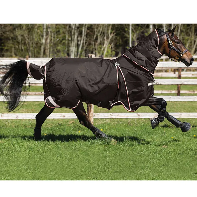 Rambo Optimo 0g Turnout Rug with 400g Liner - Black/Orange