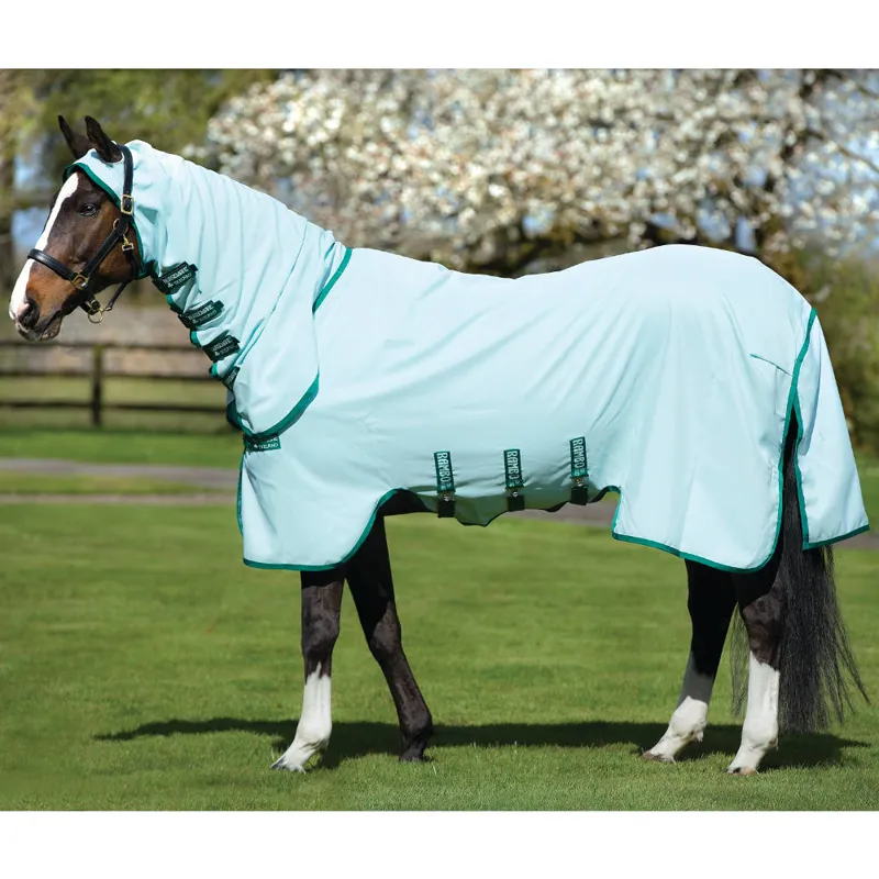 Rambo Hoody Pony Sweet Itch Fly Rug - Ice Green/Green