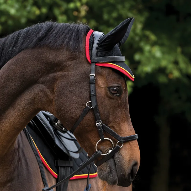 Rambo Air Tech Ear Net - Black/Red/Gold
