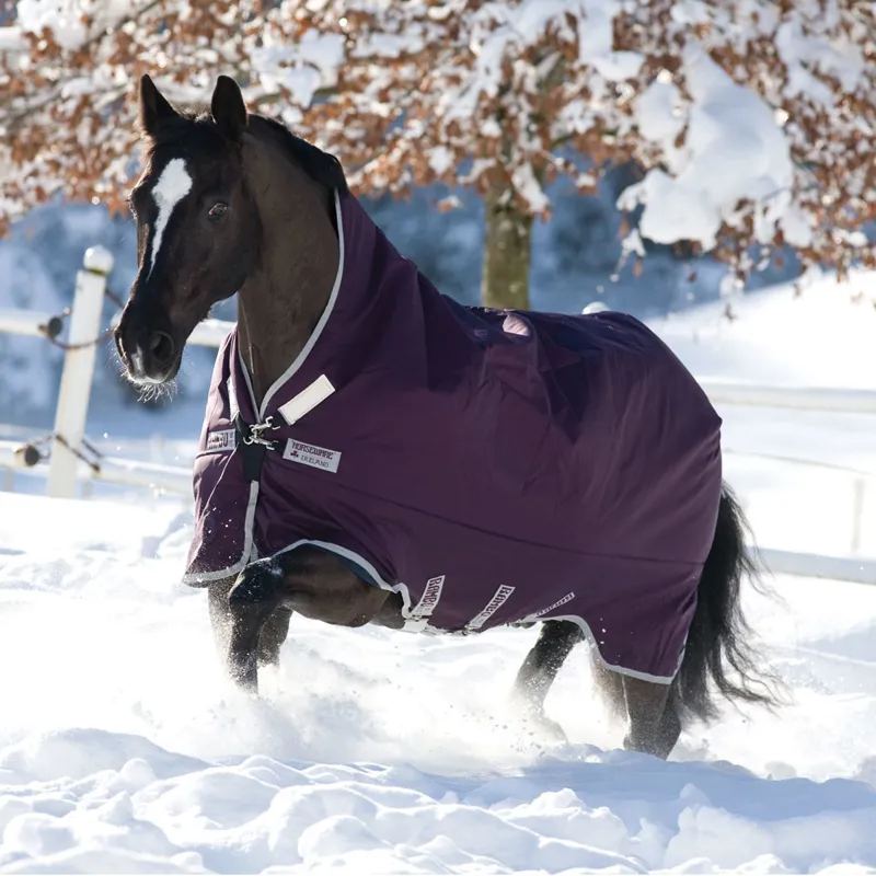 Rambo Wug 400g High Neck Turnout Rug - Purple/Silver