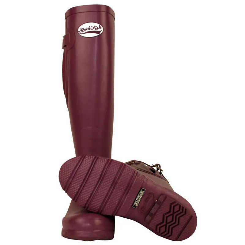 Rockfish Original Tall Adjustable Matt Wellies - Cherry