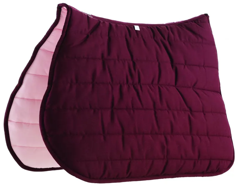 Roma Reversible Softie Saddle Pad - Burgundy/Pink