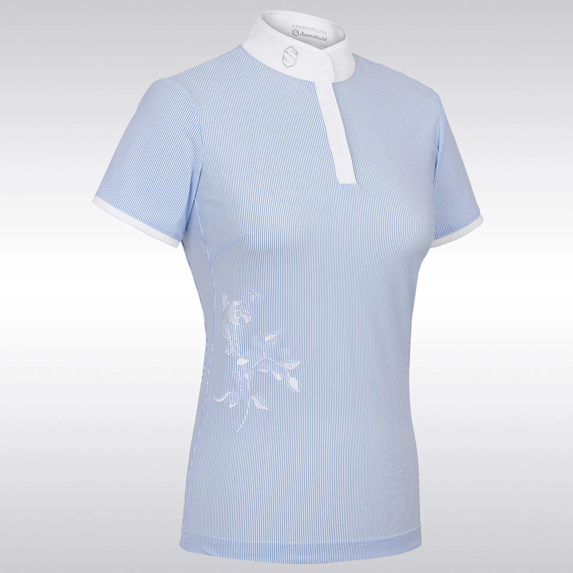 Samshield Sybille Ladies Competition Shirt - Stripe White Blue