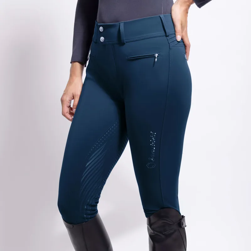 Samshield Clara Full Grip Ladies Breeches - Petrol Blue