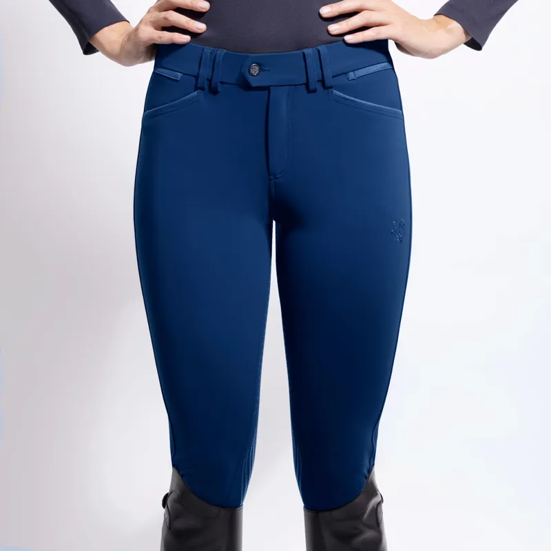Samshield Mathilde Satin Knee Grip Ladies Breeches - Blue