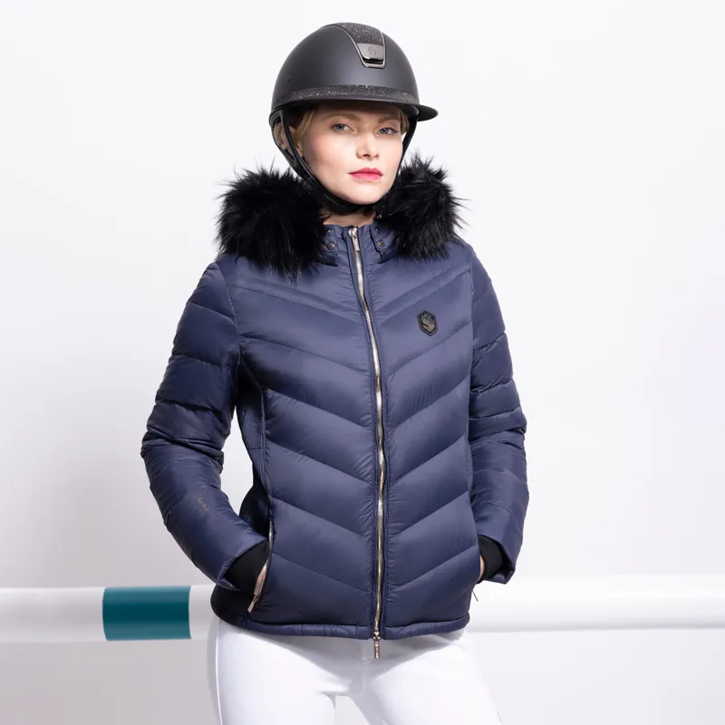 Samshield Courchevel Ladies Down Jacket - Navy/Rose Gold
