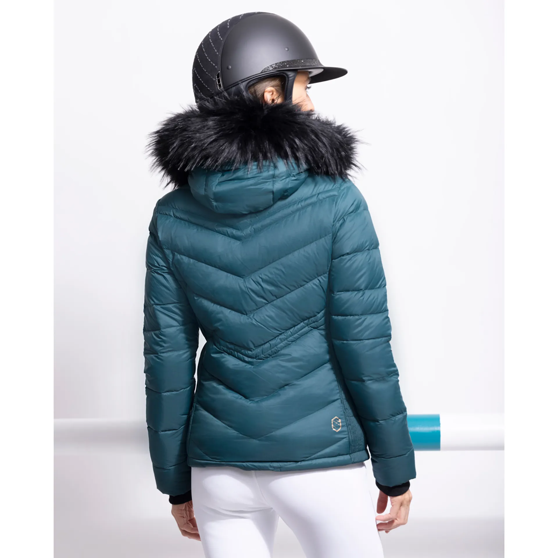 Samshield Courchevel Ladies Down Jacket - Pine Green/Rose Gold