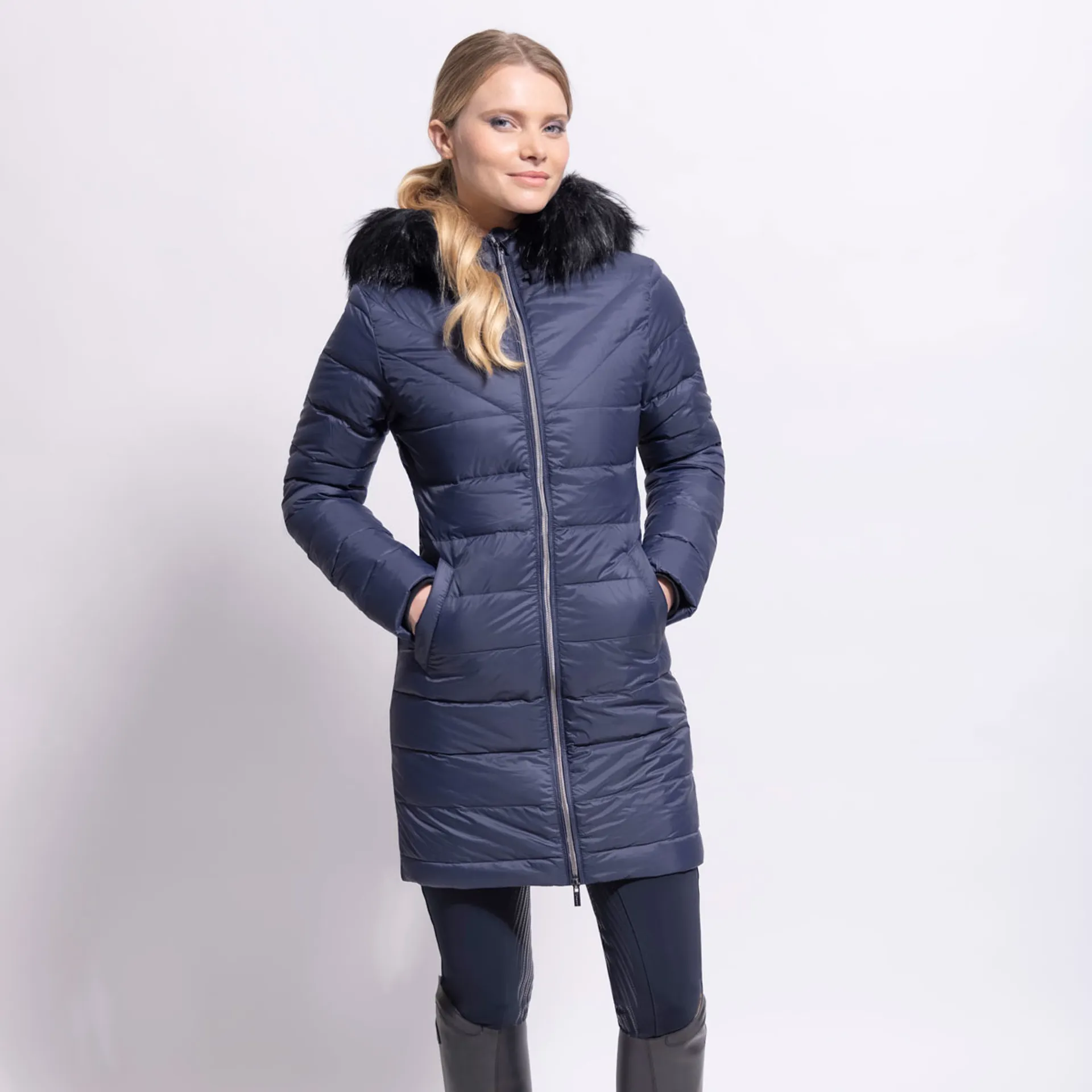 Samshield Everest Ladies Down Jacket - Navy/Black Chrome