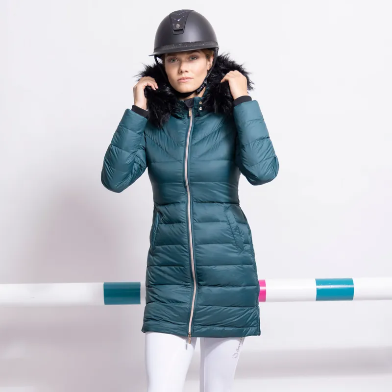 Samshield Everest Ladies Down Jacket - Pine Green/Rose Gold