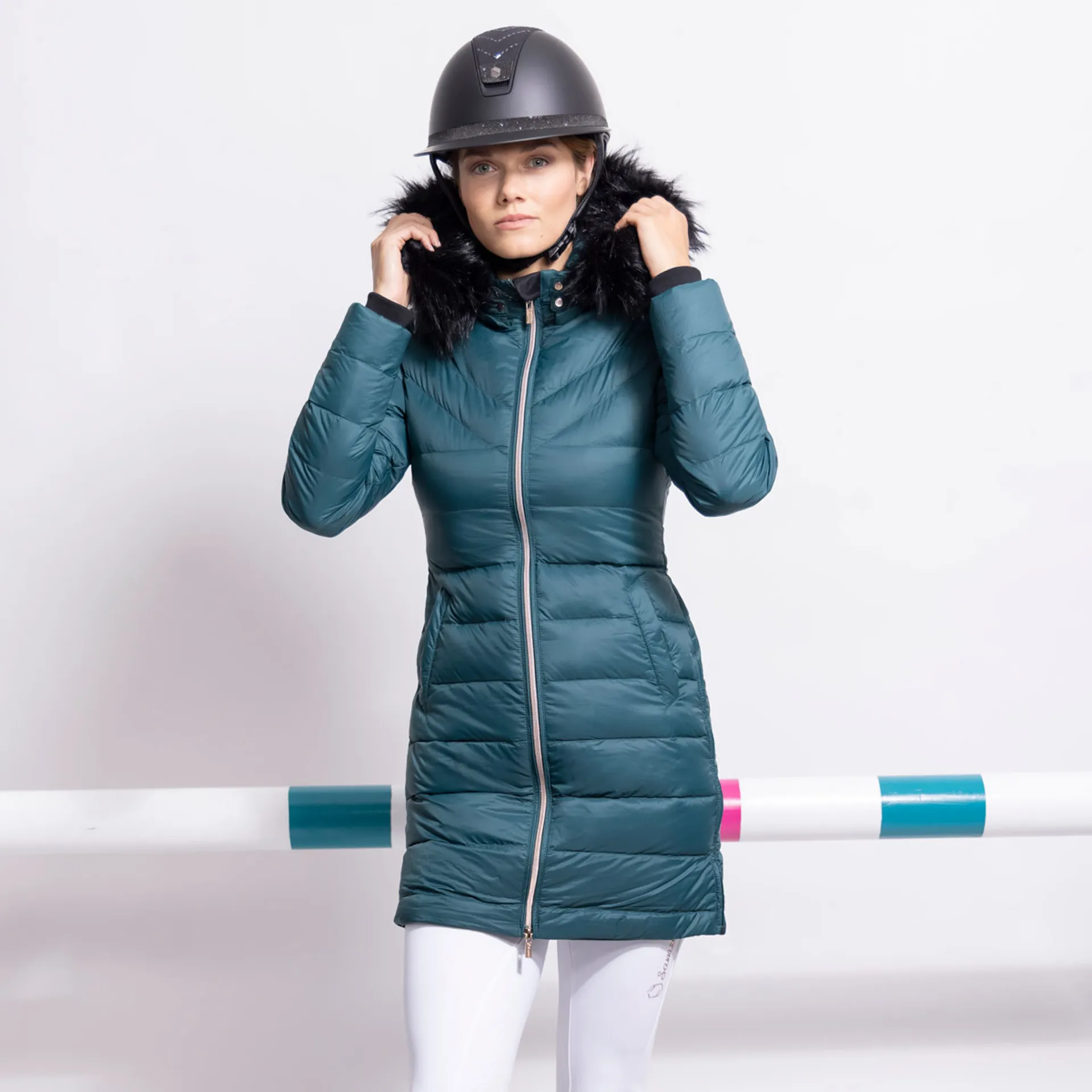 Samshield Everest Ladies Down Jacket - Pine Green/Rose Gold