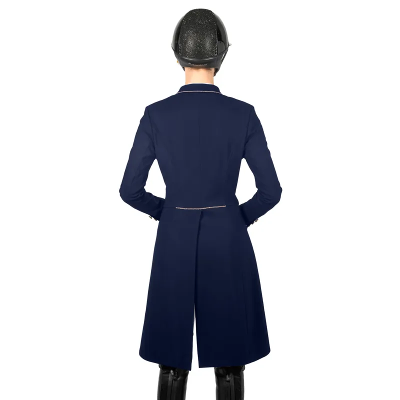 Samshield Frac Crystal Ladies Dressage Tails - Navy/Rose Gold