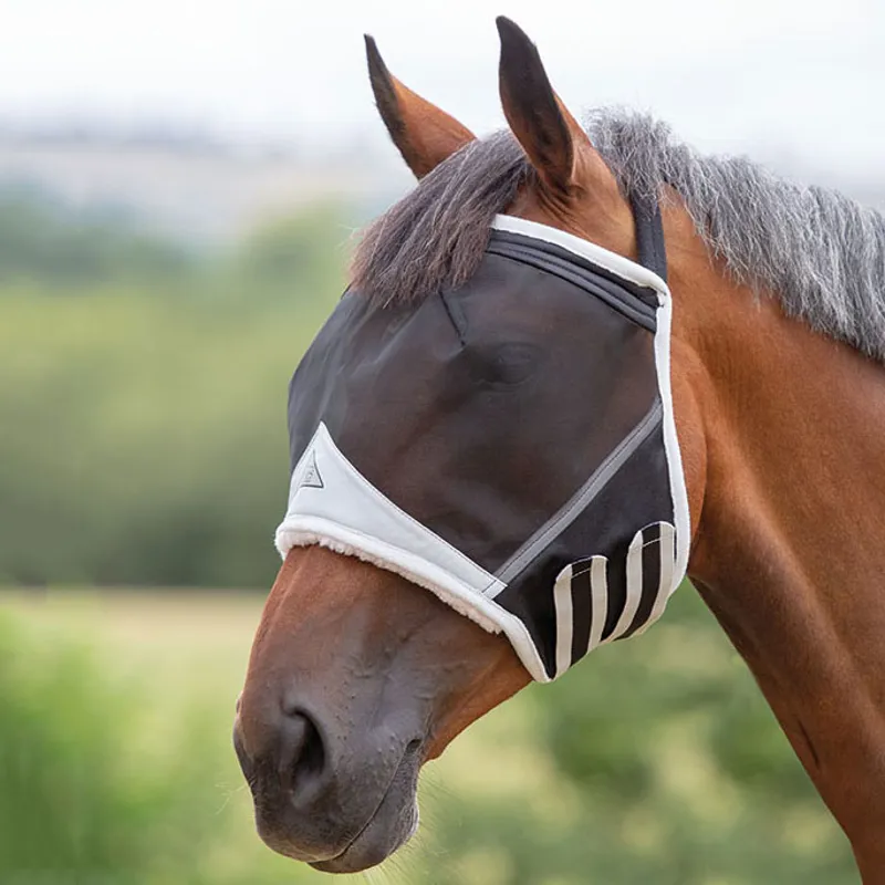 Shires Fine Mesh Earless Fly Mask - Black