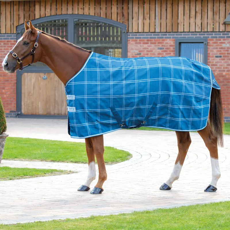 Shires Tempest Plus 0g Standard Neck Lite Stable Rug - Teal/Grey