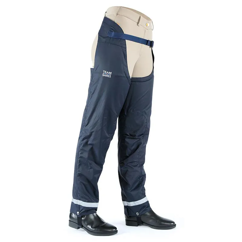 Shires Team Winter Adults Waterproof Full Chaps - Navy