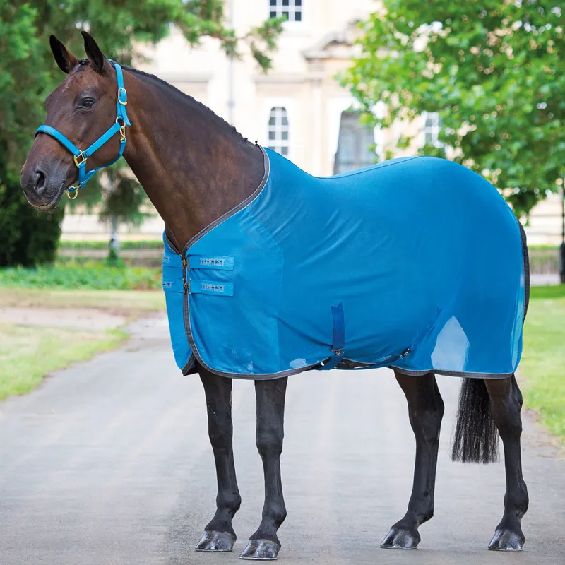 Shires Tempest Original Mesh Cooler Rug - Blue/Grey