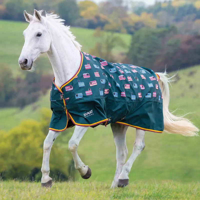 Shires Tempest Original Lite Standard Neck Turnout - Sheep Print