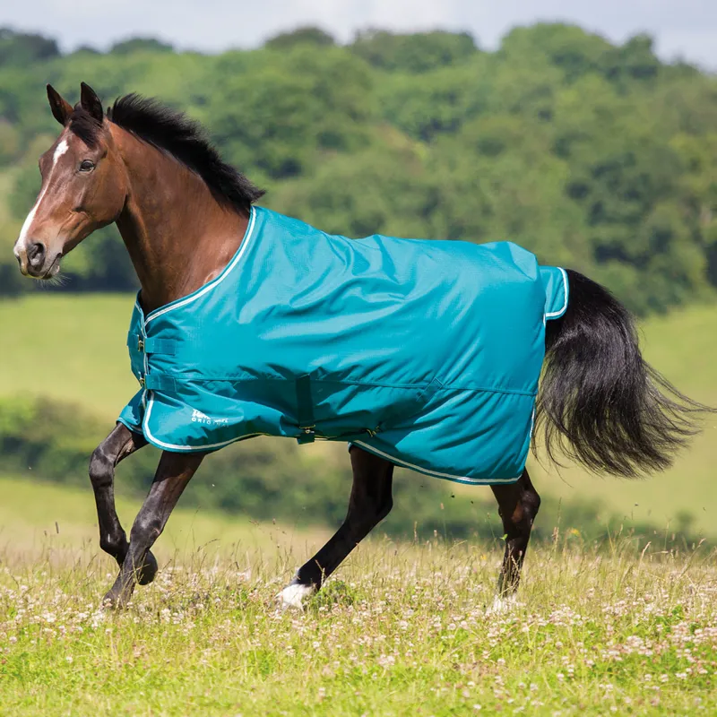Shires Tempest Original 50g Standard Turnout Rug - Sea Green/Whit