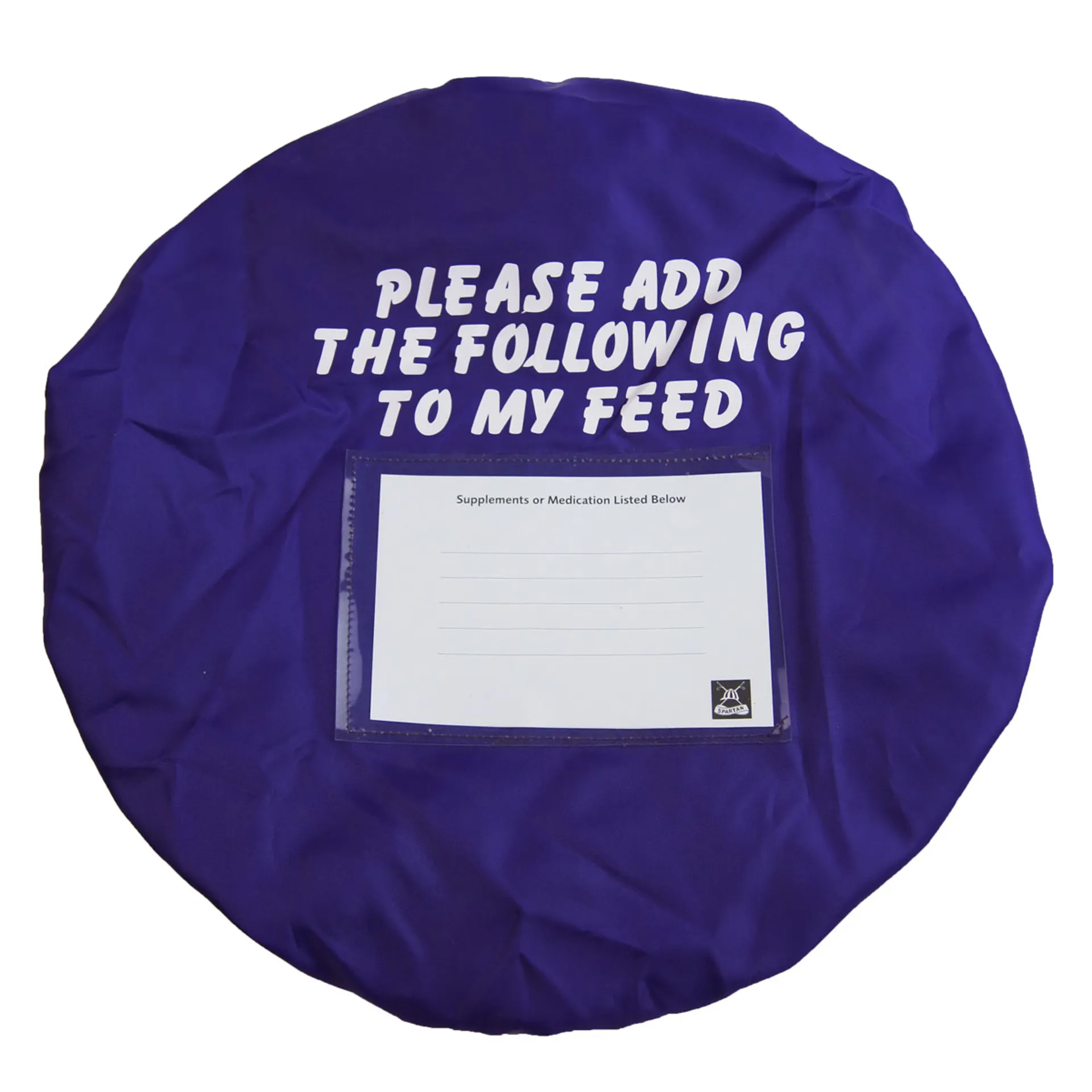 Spartan Feeding Instructions Bucket Cover - Purple