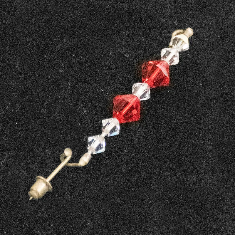 Spartan Stock Pin - Red/Clear