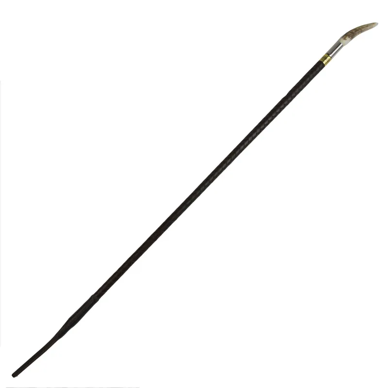 Spartan Plaited Show Cane with Stag End - Brown