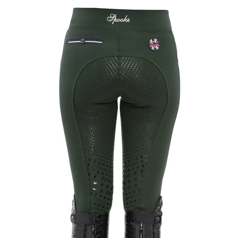 Spooks Piah Ladies Full Grip Thermo Riding Tights - Dark Forest