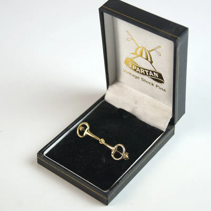 Spartan Vintage-Style Stock Pin - Gold Snaffle