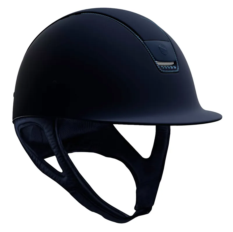 Samshield Shadowmatt Matt Trim/Blason 255 Crystal Hat Blue/Metal