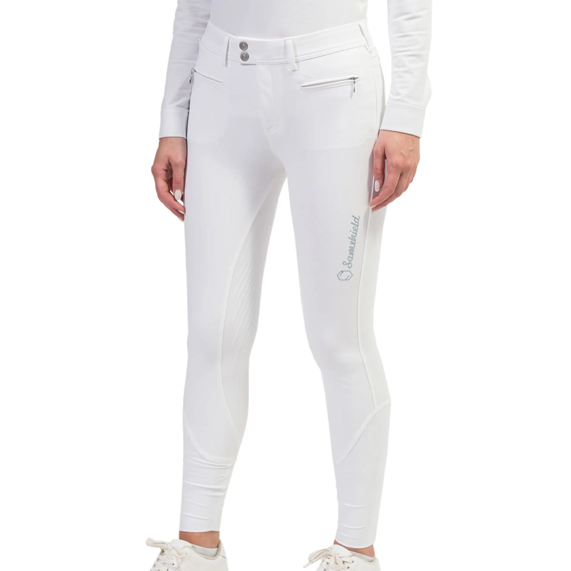 Samshield Diane Boreal Full Grip Breeches White/Paradise Shine