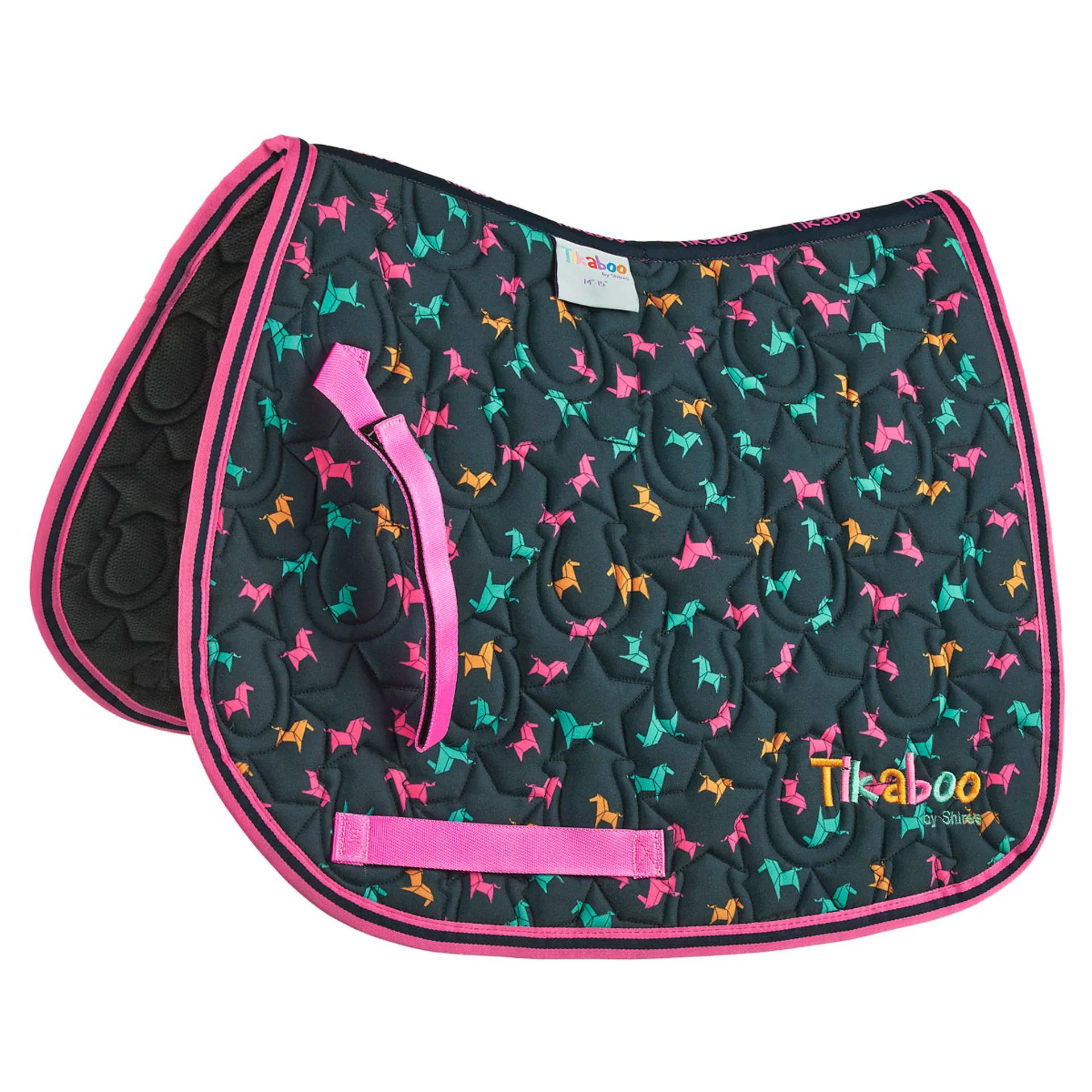 Tikaboo Saddlecloth - Pink Horses