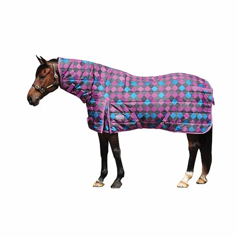 Weatherbeeta Belmont Heavy Fixed Neck Combo Stable Rug 360g - Grey/Pink ...