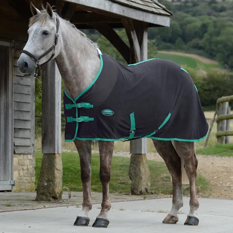 WeatherBeeta Fleece Cooler Standard Neck Rug - Black Green