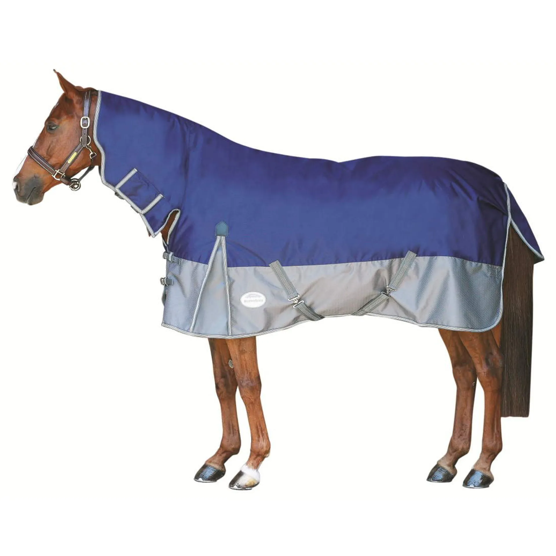 Weatherbeeta Landa Medium/Lite Combo Turnout Rug 100g - Navy/Grey