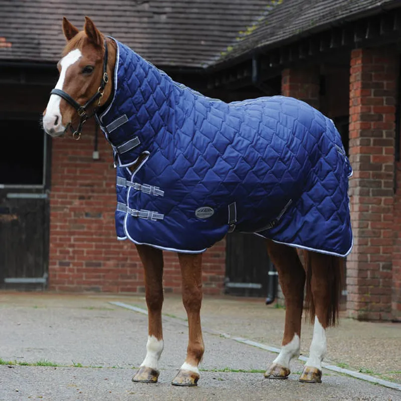 Weatherbeeta Wave Quilt 210D 220g Combo Stable Rug - Navy/Grey/White