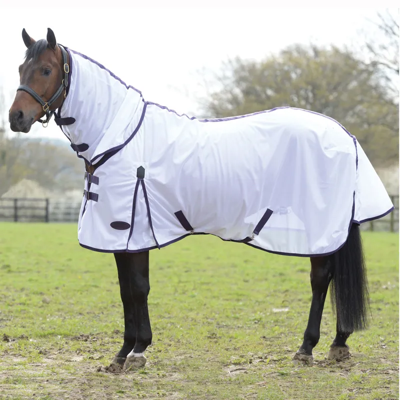 WeatherBeeta ComFiTec Essential Mesh Combo Fly - White/Purple/Bla